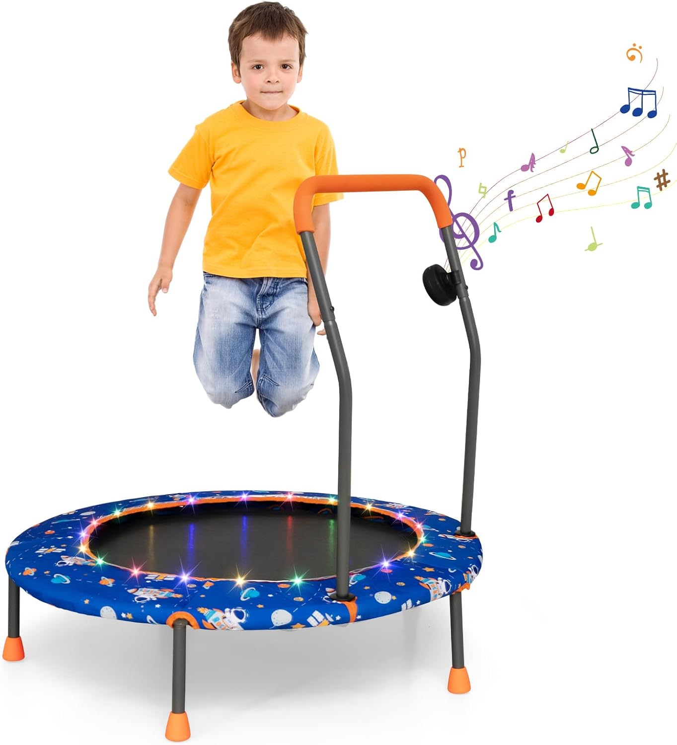Giantex 36" Trampoline for Kids, Mini Toddler Trampoline w/Colorful LED ...