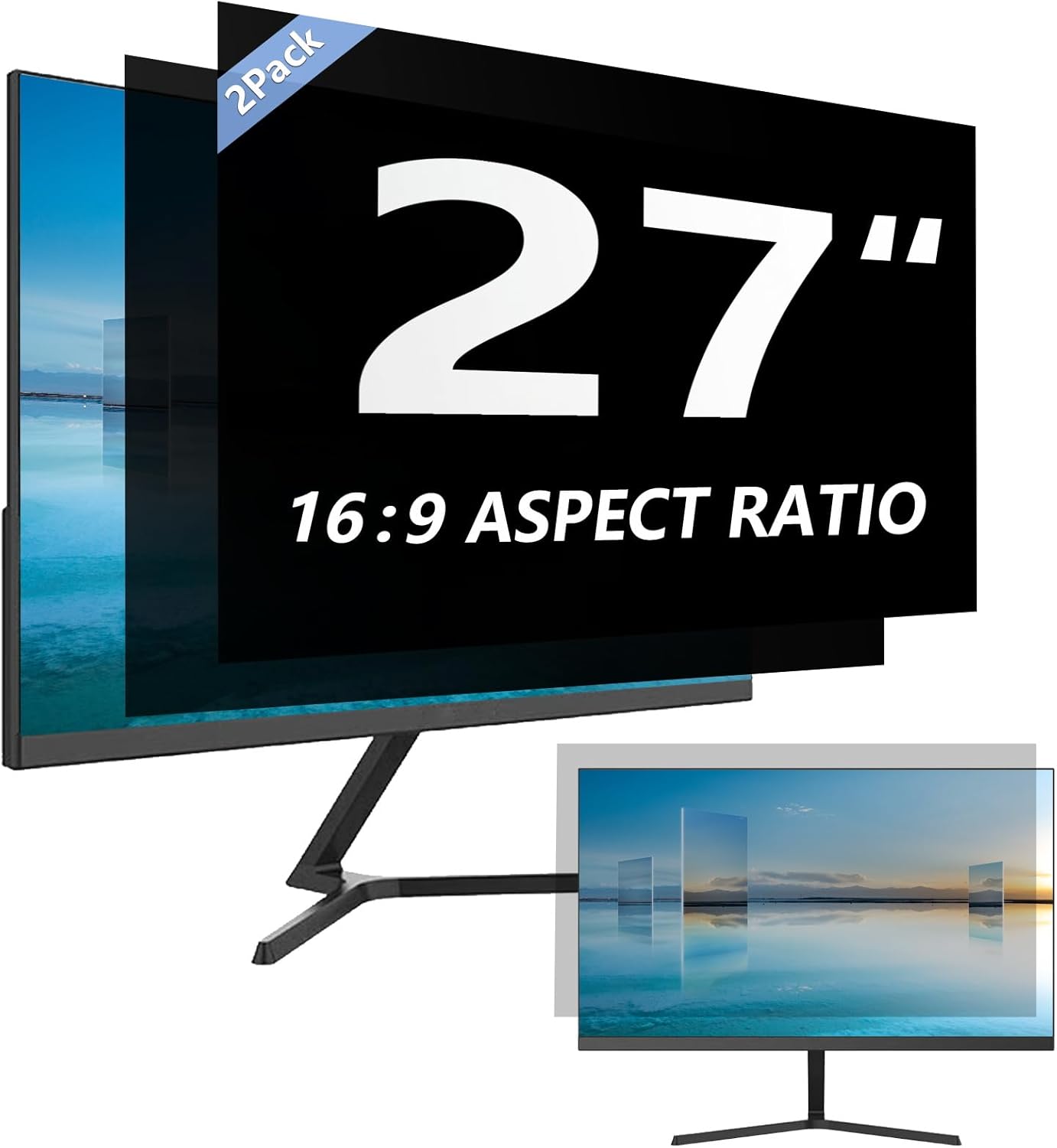 Amazon.com: [2 Pack] 27 Inch 16:9 Computer Privacy Screen Filter for ...
