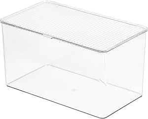 Amazon.com: ZEXALOR Clear Plastic Storage Bin with Lid, Organizer for ...