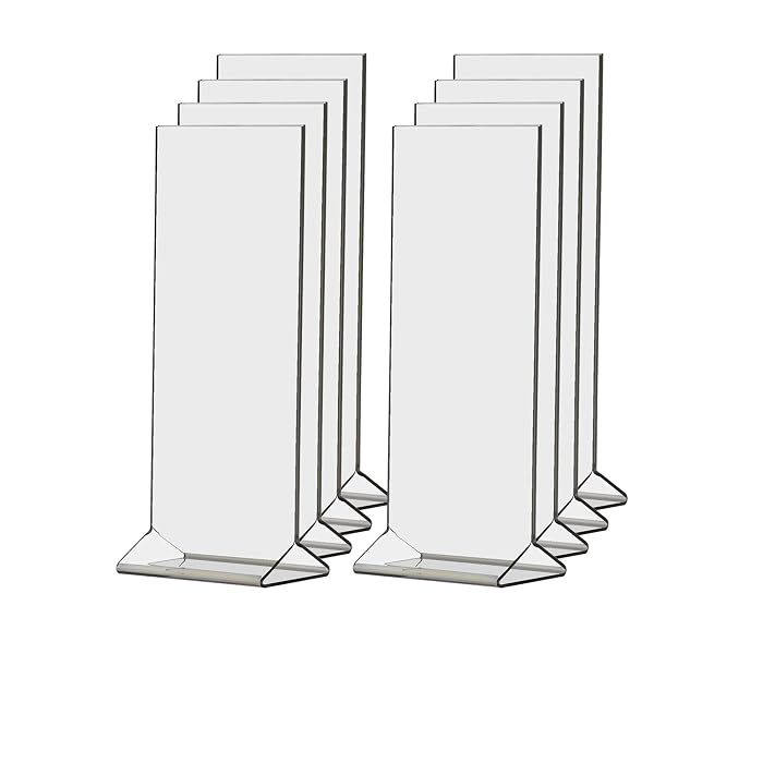 Buy Marketing Holders 4"W x 9"H Vertical Table Tent Pack of 8 Double ...