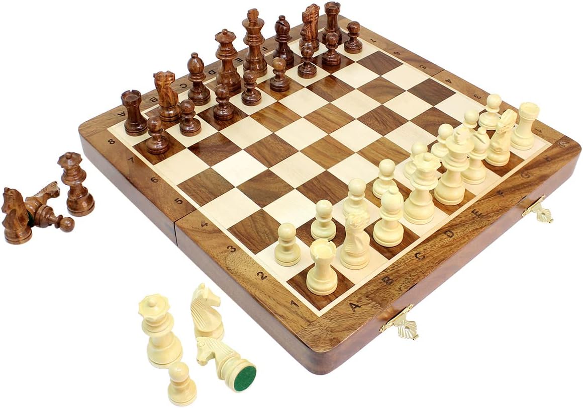Amazon.com: House of Chess - 12 Inches Wooden Magnetic Folding Travel ...