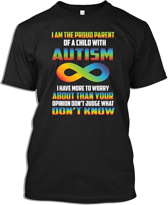 Autism Awareness Tshirt Rainbow Infinity Symbol Autism Dad and Mom T ...