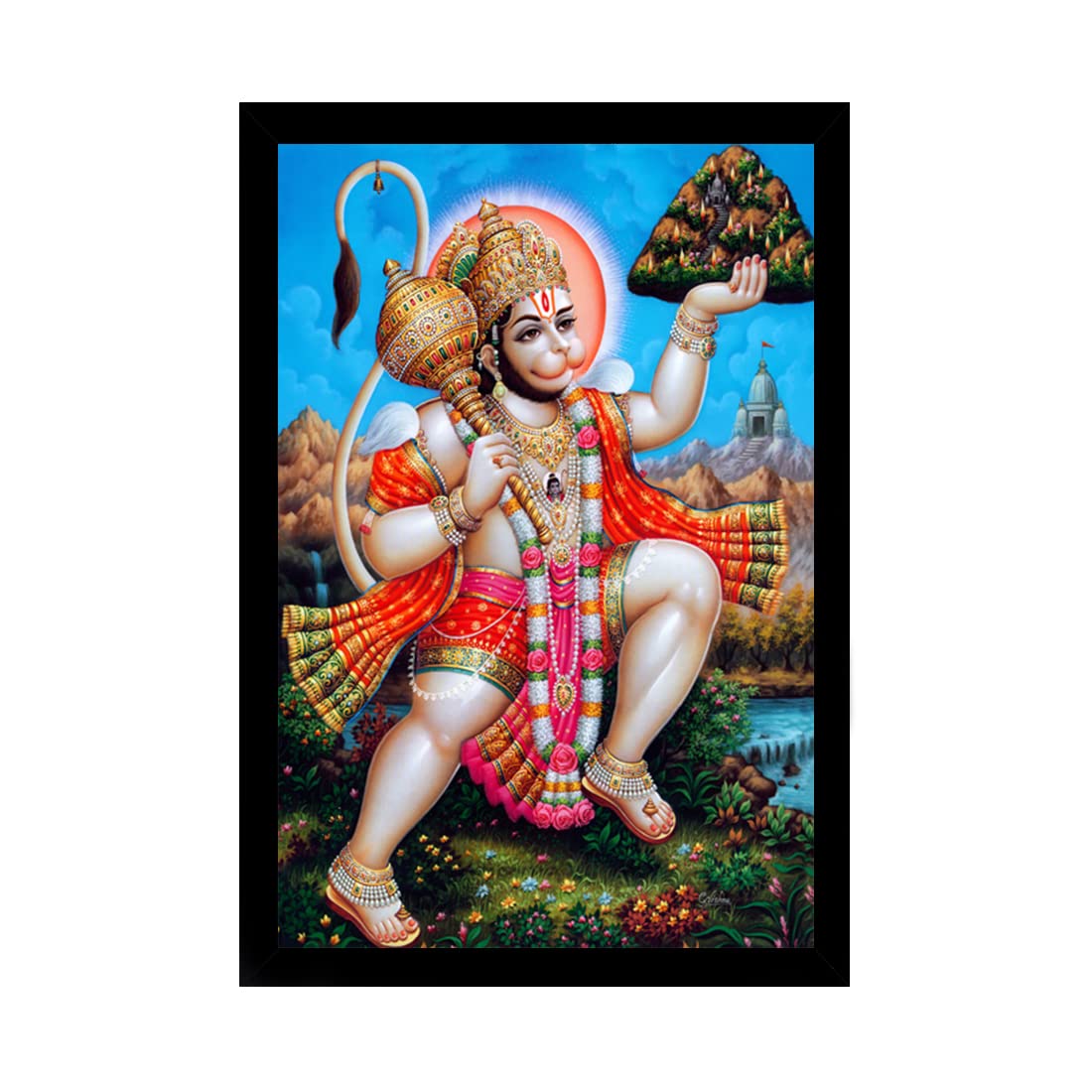 Dharvika Innovations lord hanuman ji photo frame big size home ...