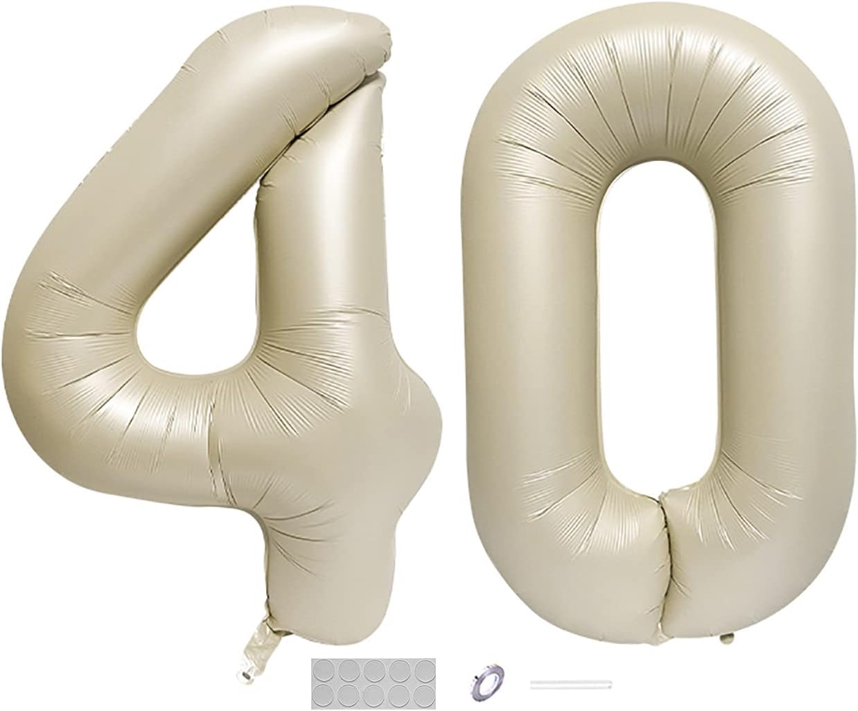 Amazon.com: DUXUANT,Giant Cream White 40 Balloon Numbers - 40 Inch ...