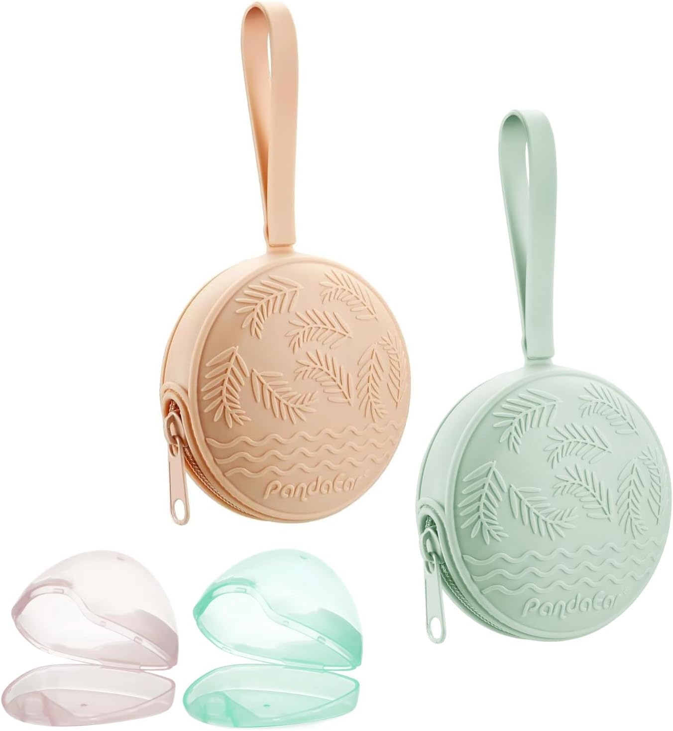 Amazon.com : PandaEar 4 Pack Pacifier Holder Case Set | 2 Pack Silicone ...