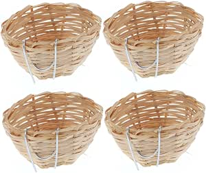 POPETPOP 4pcs Cage Overflow Aquarium Bird Nest Budgie Toys Bird Feeders ...