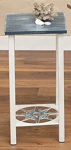 Amazon.com: BLACK FOREST DECOR Weathered Nautical Compass Accent Table ...