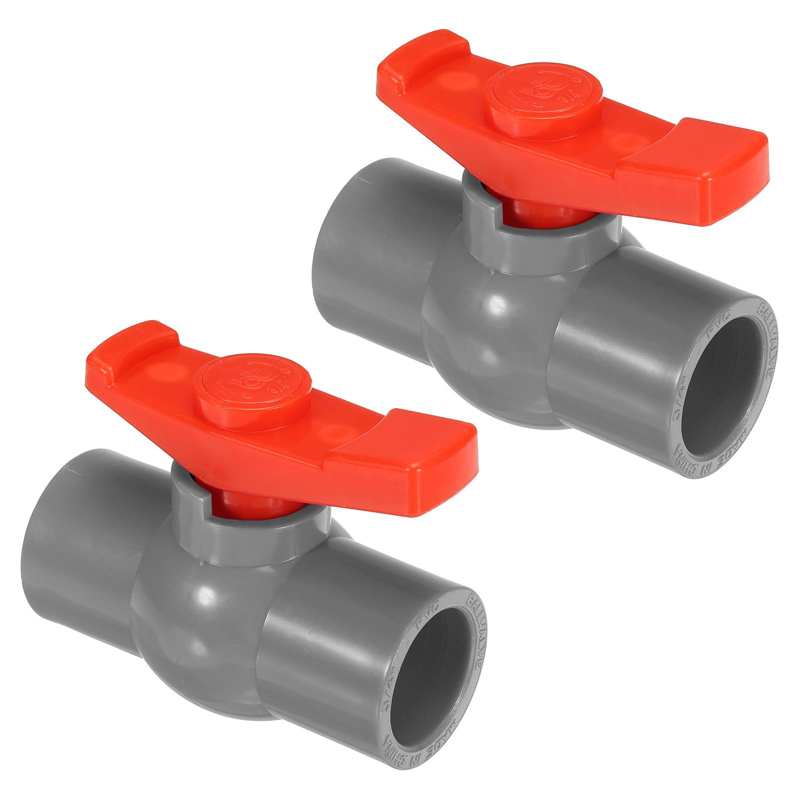 Amazon.com: PATIKIL 25mm 1" ID PVC Ball Valve, 2 Pack Socket Type Shut ...