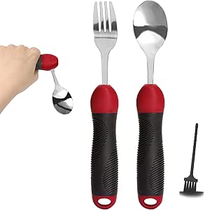 Disability Aids, Cutlery for Arthritic Hands -180°Bendable Spoon Fork ...