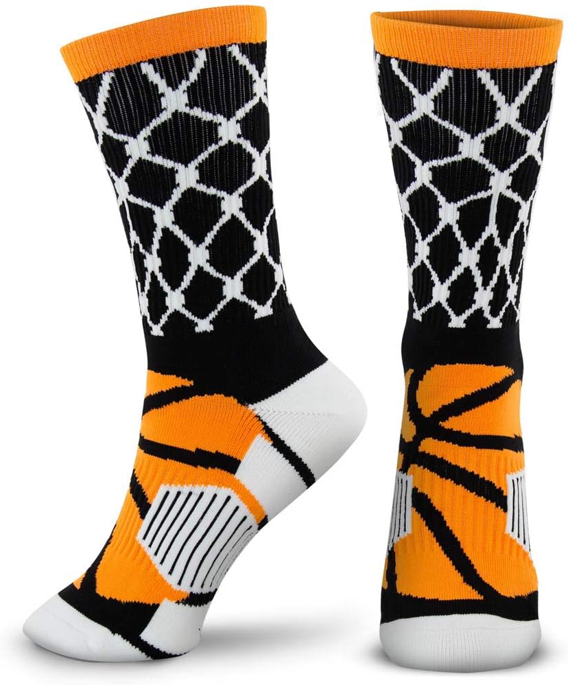 Amazon.com: ChalkTalkSPORTS Basketball Performance Crew Socks - Hoop ...
