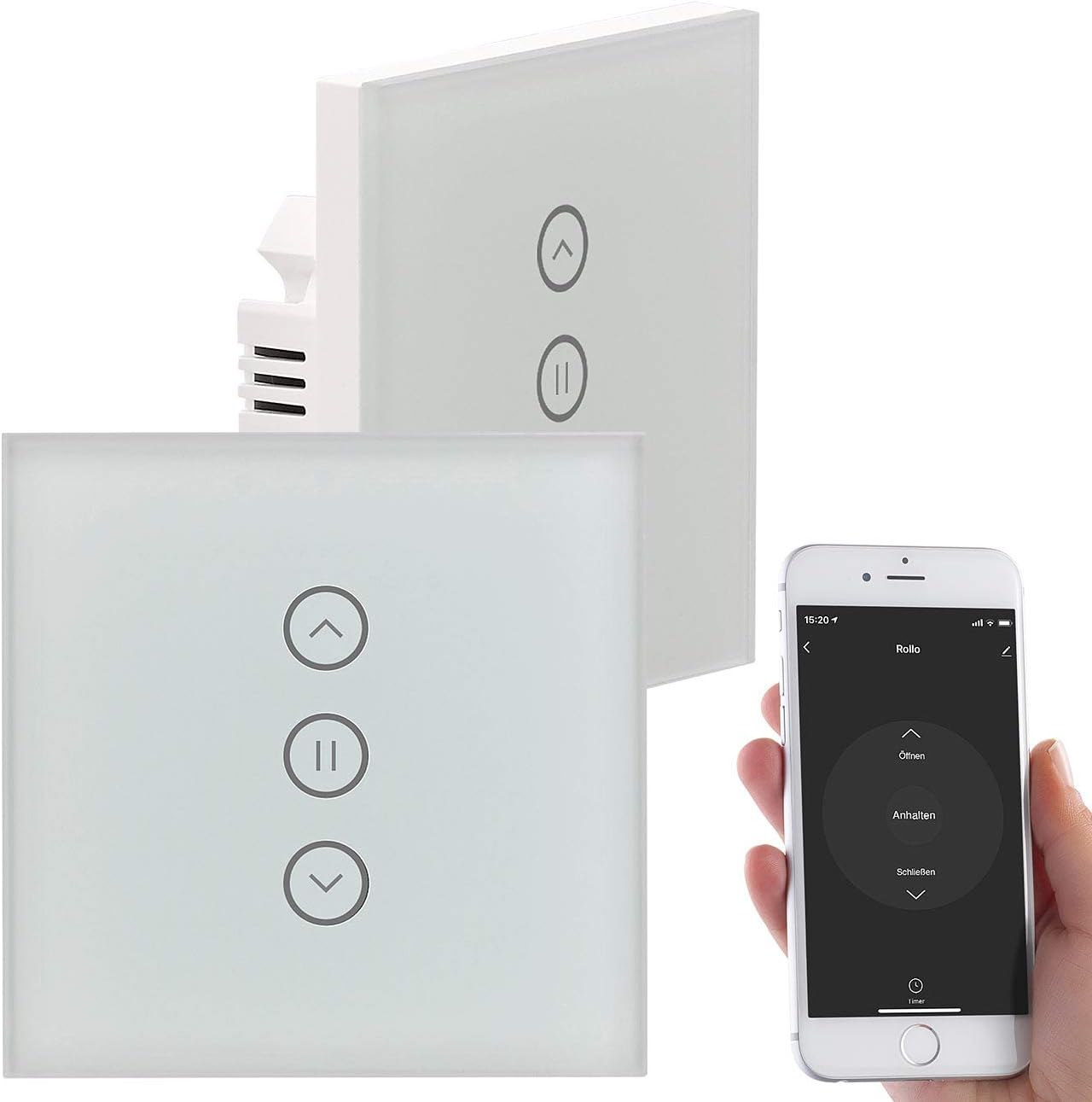 Luminea Home Control Rolladenschalter: 4er-Set Rollladen-Touch ...