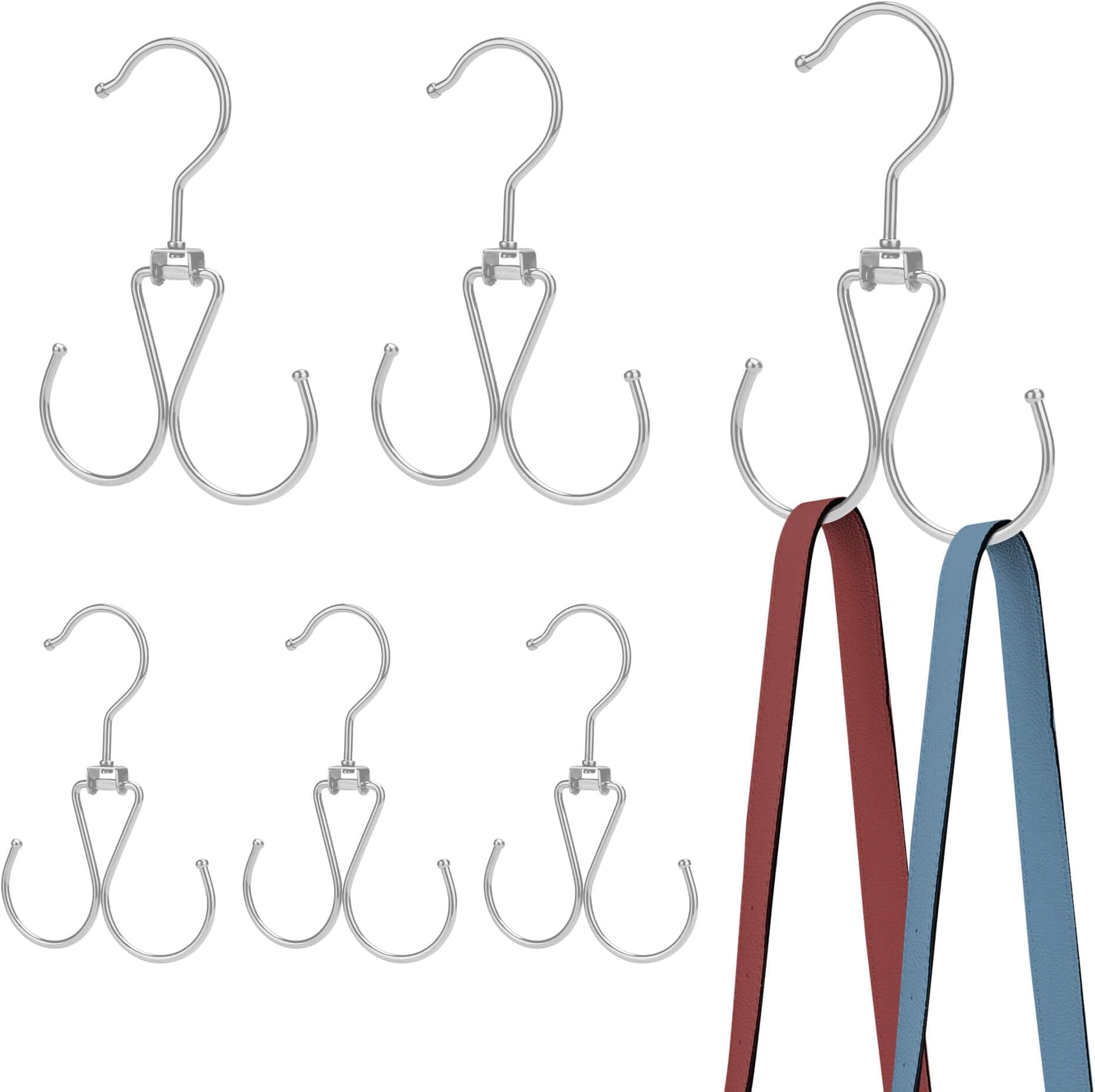 Amazon.com: 4 Pack Purse Hanger for Closet, Rotatable Purse Organizer ...