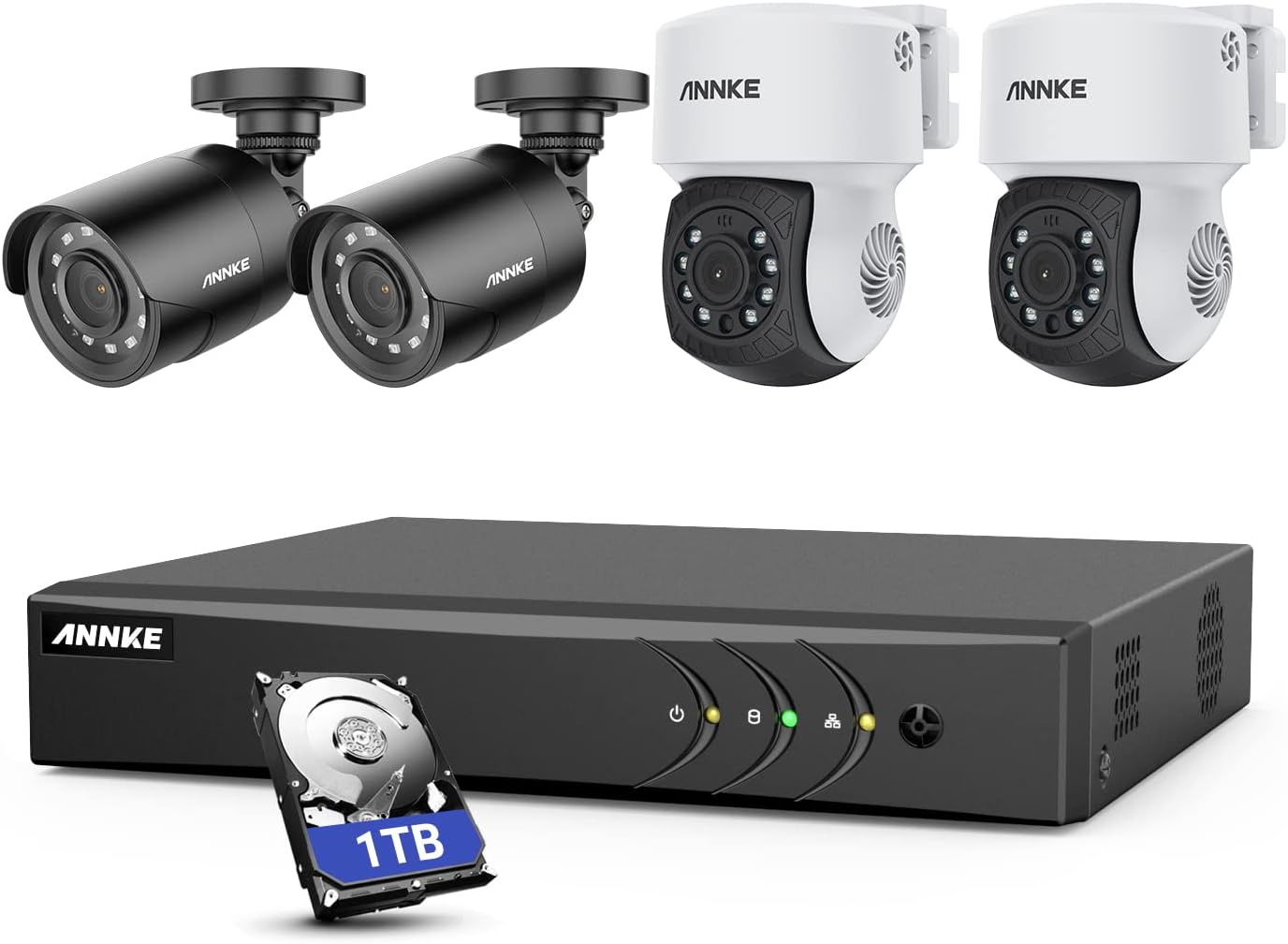 Amazon.com : ANNKE 5MP Lite H.265+ 8CH DVR and 2X TVI 2MP Cam & 2X ...
