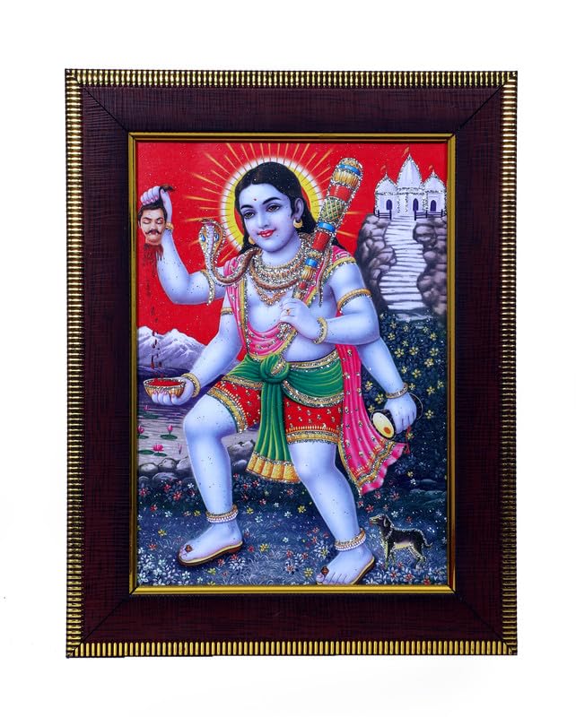 Subhash Pushtak Kaal Bhairava Wooden Photo Frame | Hindu Bhagwan Devi ...