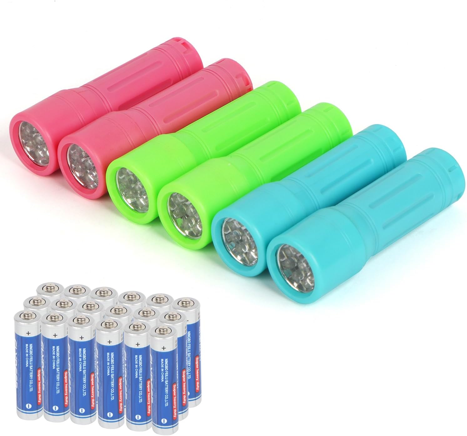 KunHe 5 Pack Plastic Small Mini LED Flashlight COB Flashlights for Kids ...