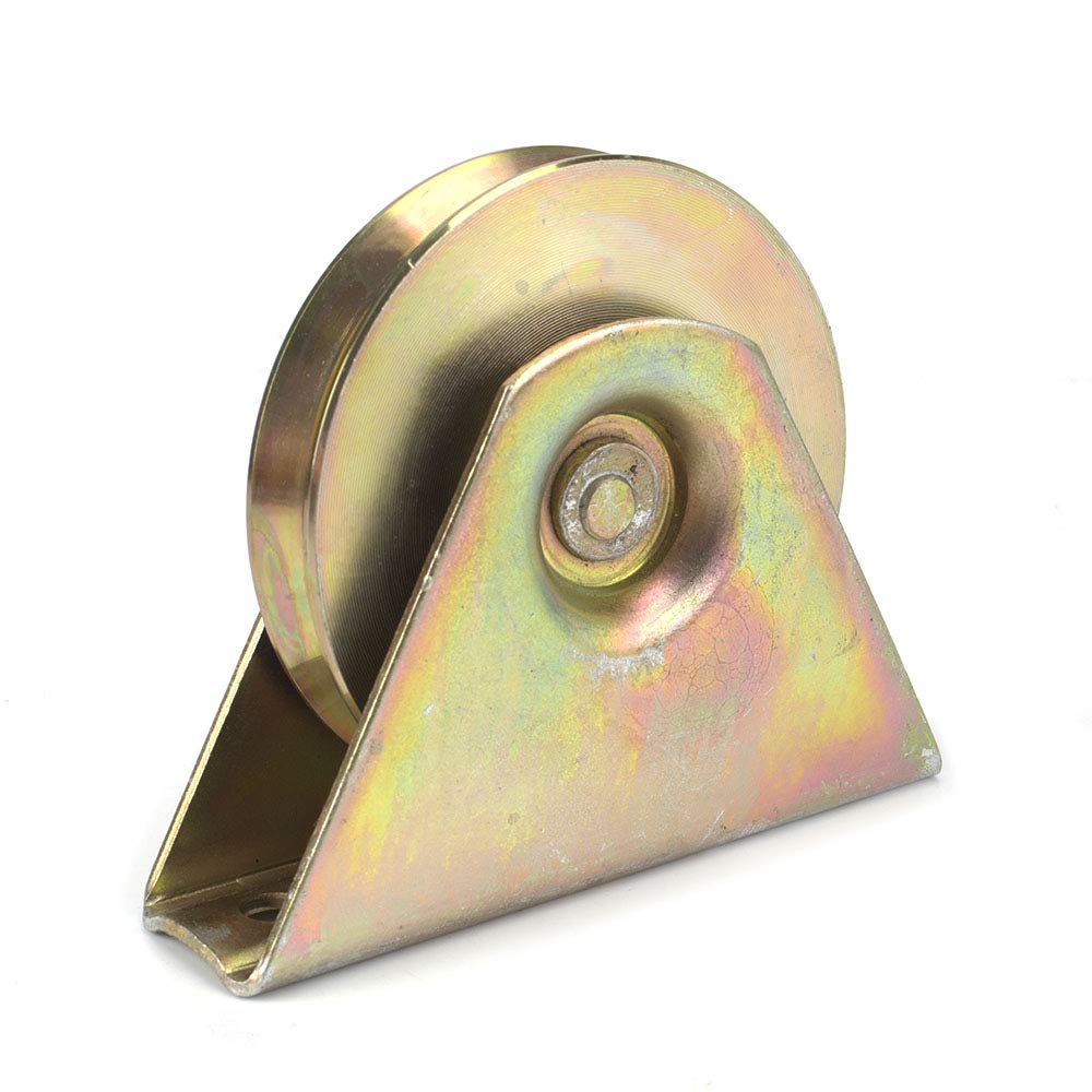 Buy 4 Inch Diameter Gold V Groove Wheel for Sliding Rolling Slide Chain ...