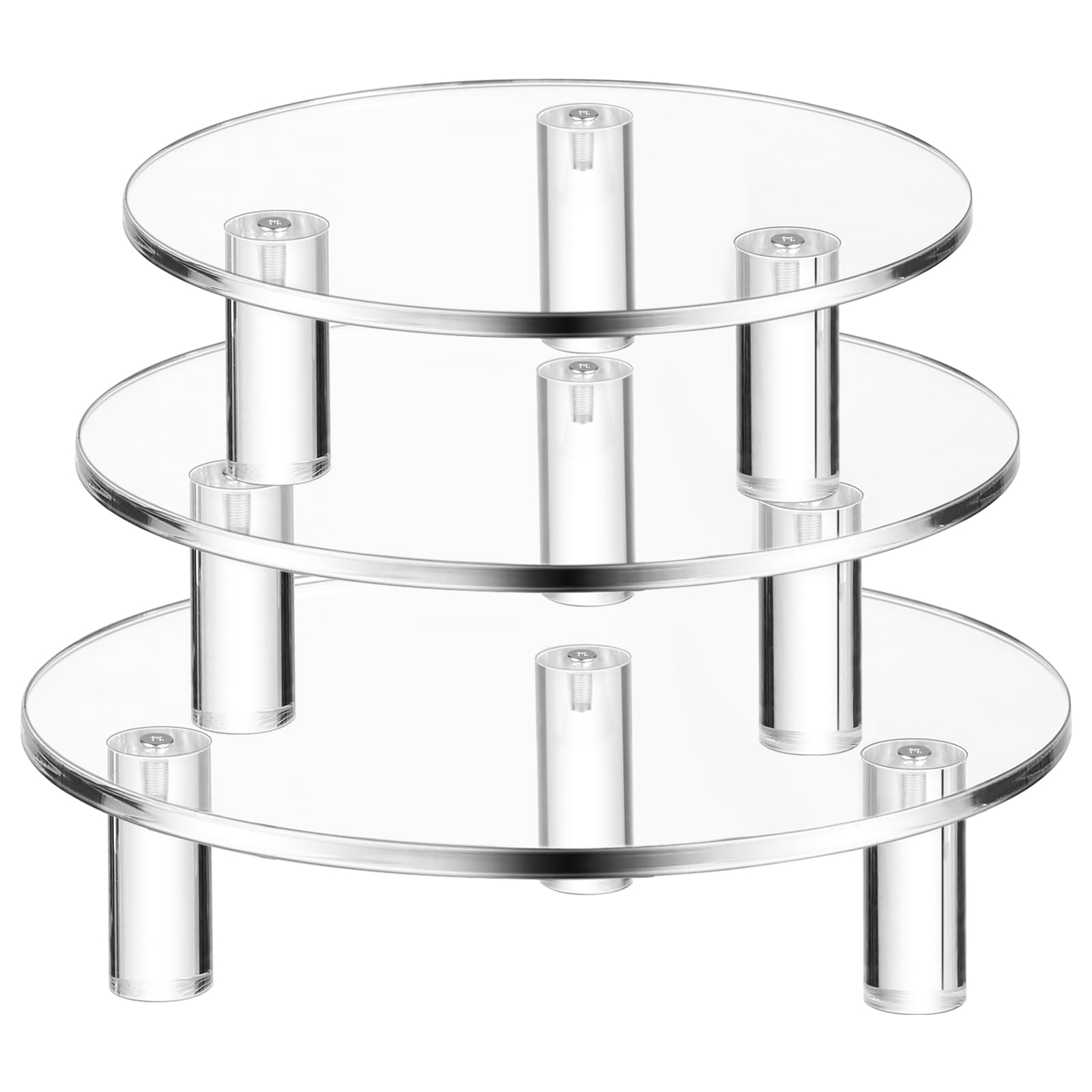 Amazon.com: Lineshading 3 Pcs Round Acrylic Display Riser Clear Round ...
