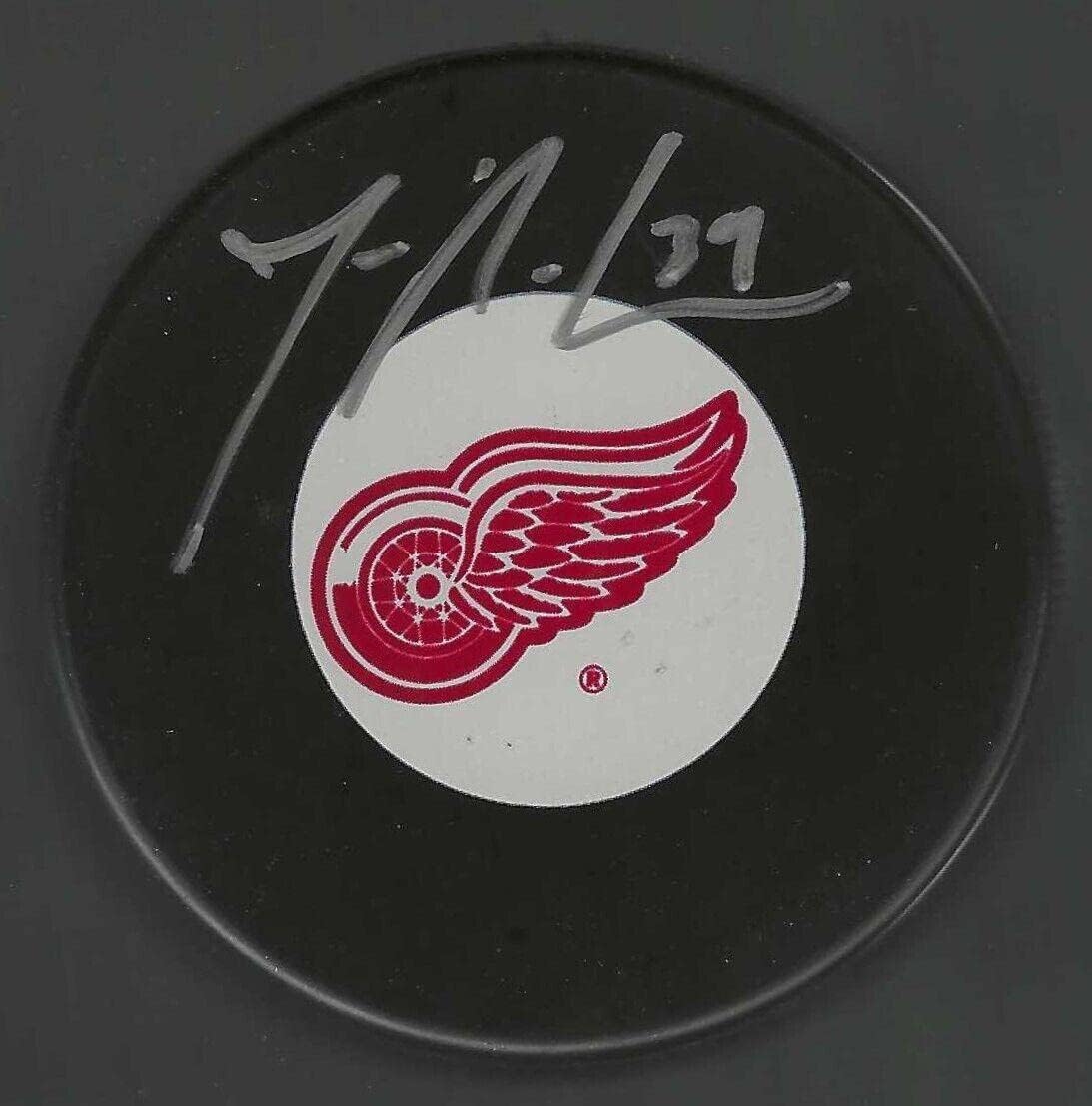 Amazon.com: Jan Mursak Signed Detroit Wings Puck Signed On Top ...