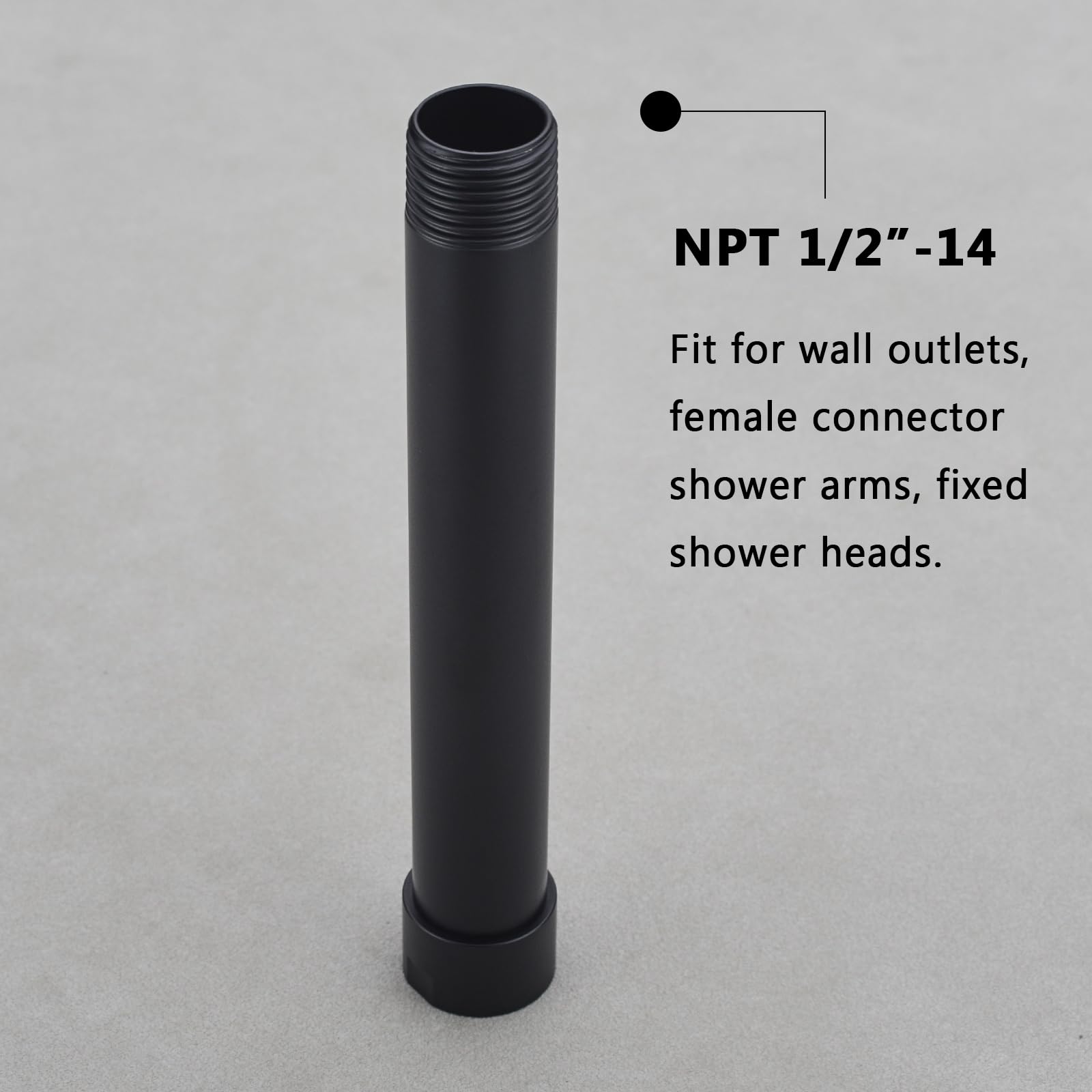 Snapklik.com : Brushed Nickel Shower Arm Extension, Female To Male 1/2 ...