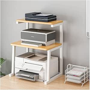 Amazon.com: IRYZE Printer Table 3 Tier Wood Printer Stand Desktop Steel ...