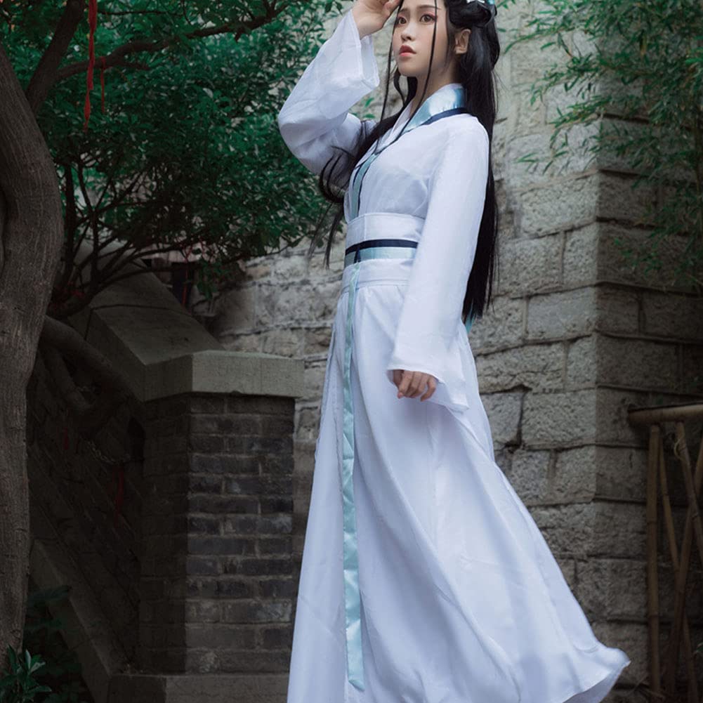 Women's White Snake Hanfu Outfit Traditional Chinese Dress Ancient ...