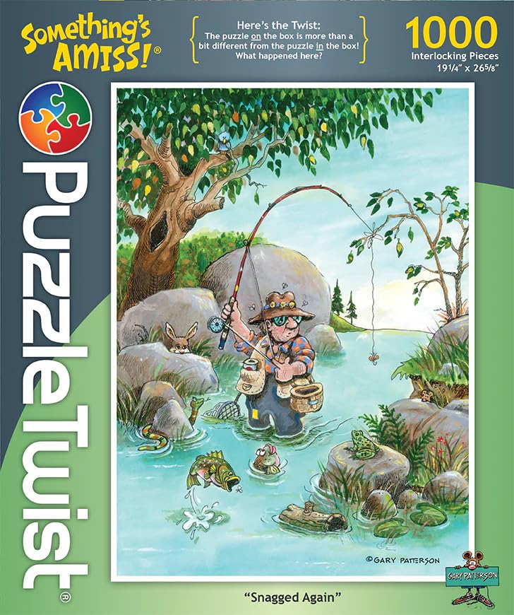 Amazon.com: PuzzleTwist - Snagged Again - 1000 Piece Jigsaw Puzzle ...
