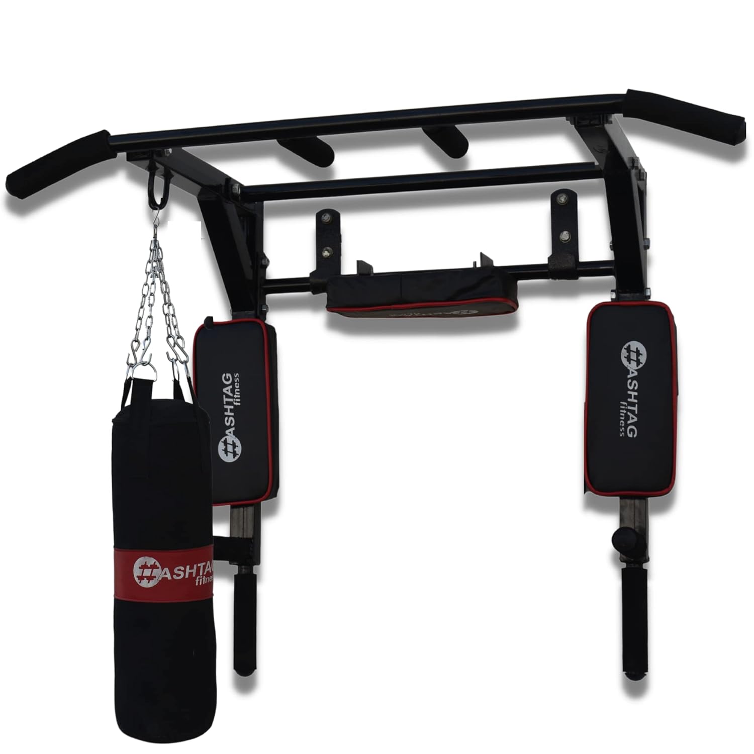 Hashtag fitness multi-functional height increasing pull up bar for home ...