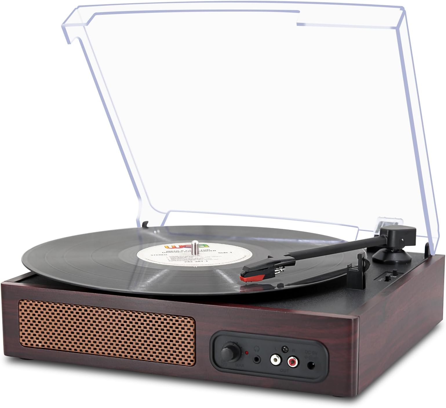 Amazon.com: Bluetooth Vinyl Record Player,3-Speed Turntable with Stereo ...