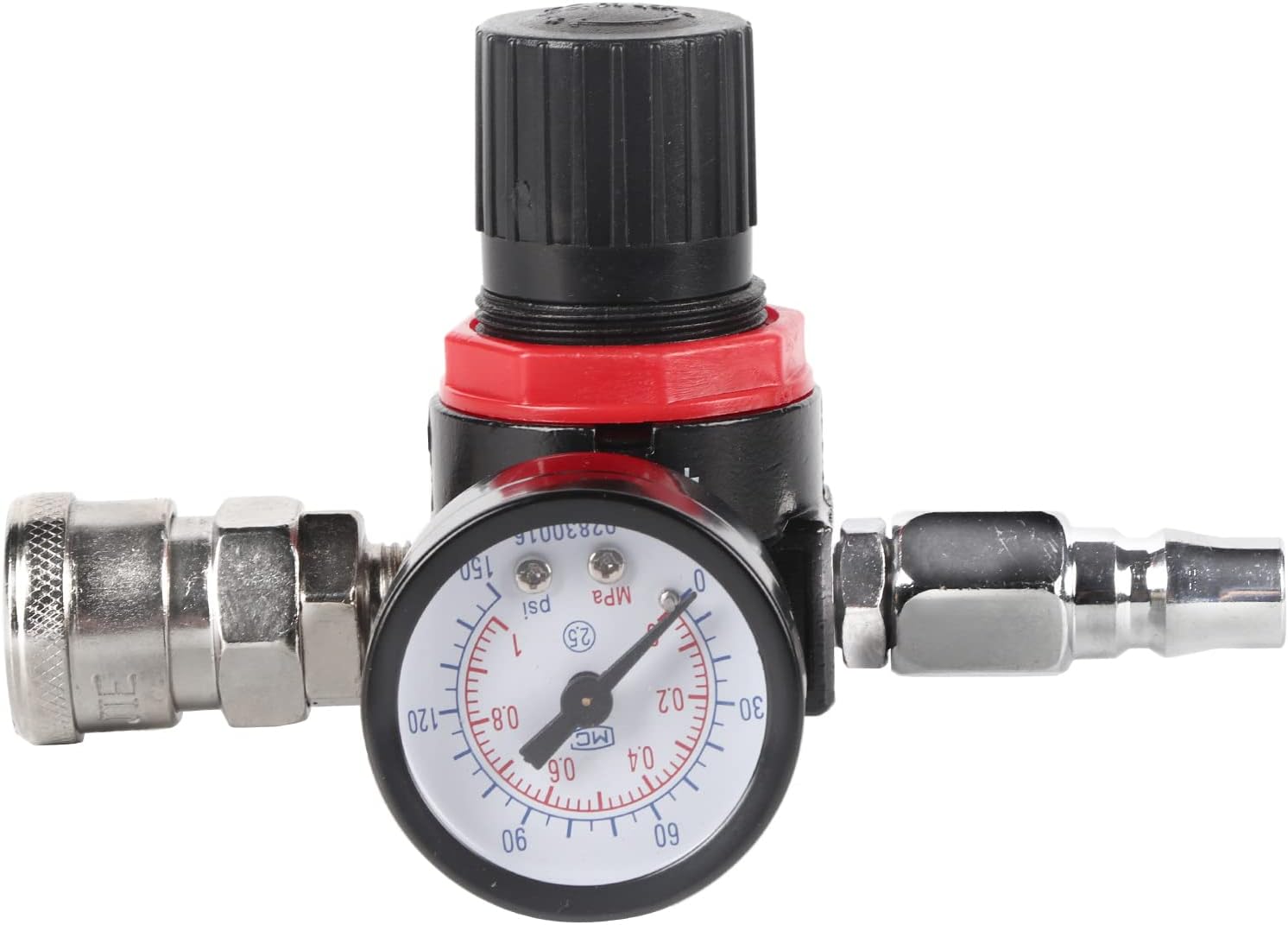 Tiiyee Air Pressure Regulator, 1/4" Air Compressor Regulator Piggyback ...