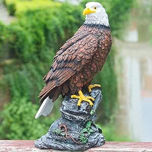 Amazon.com: V-loude Simulation Resin Bald Eagle Statue, Lifelike Eagle ...