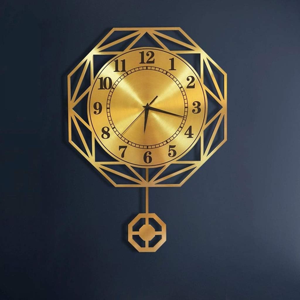 DYPASA Wall Clock Living Room Clock Creative Mute Swing Free Punching ...