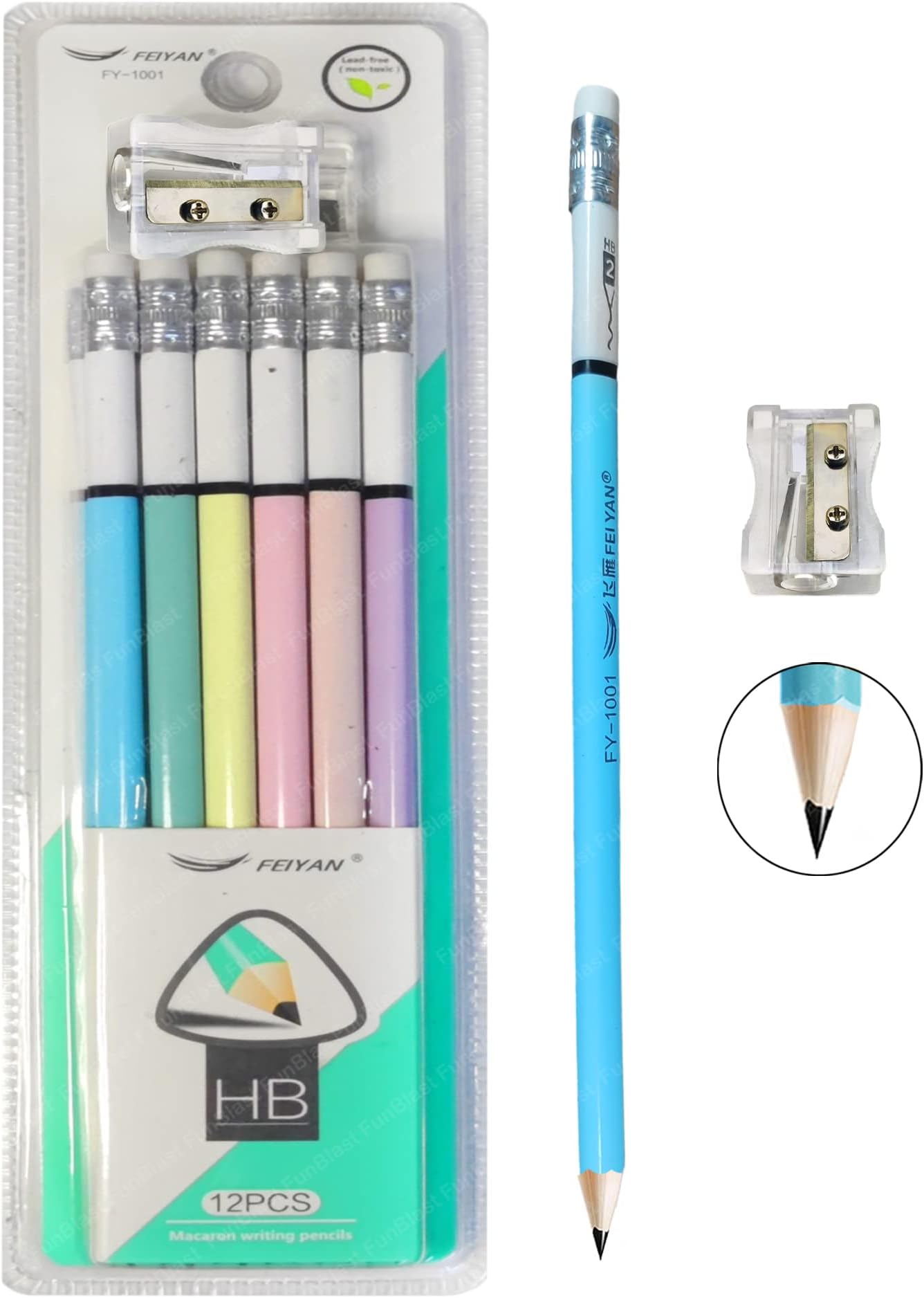 FunBlast Fancy Pencil Set for Kids - Macaron Pencils for Kids, HB ...