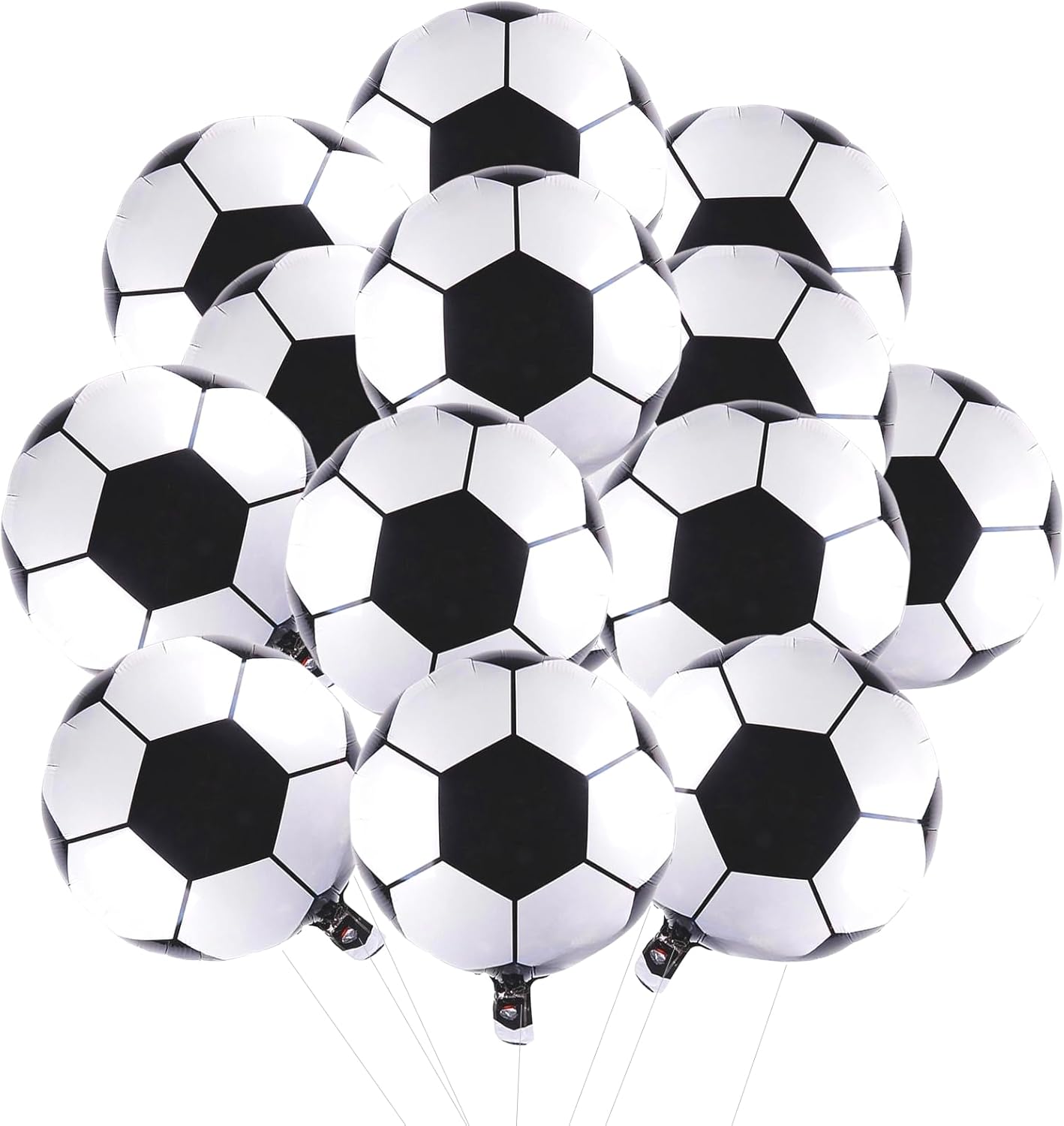 Amazon.com: 12 Pieces 18 Inches Large Foil Soccer Balloons, Round ...