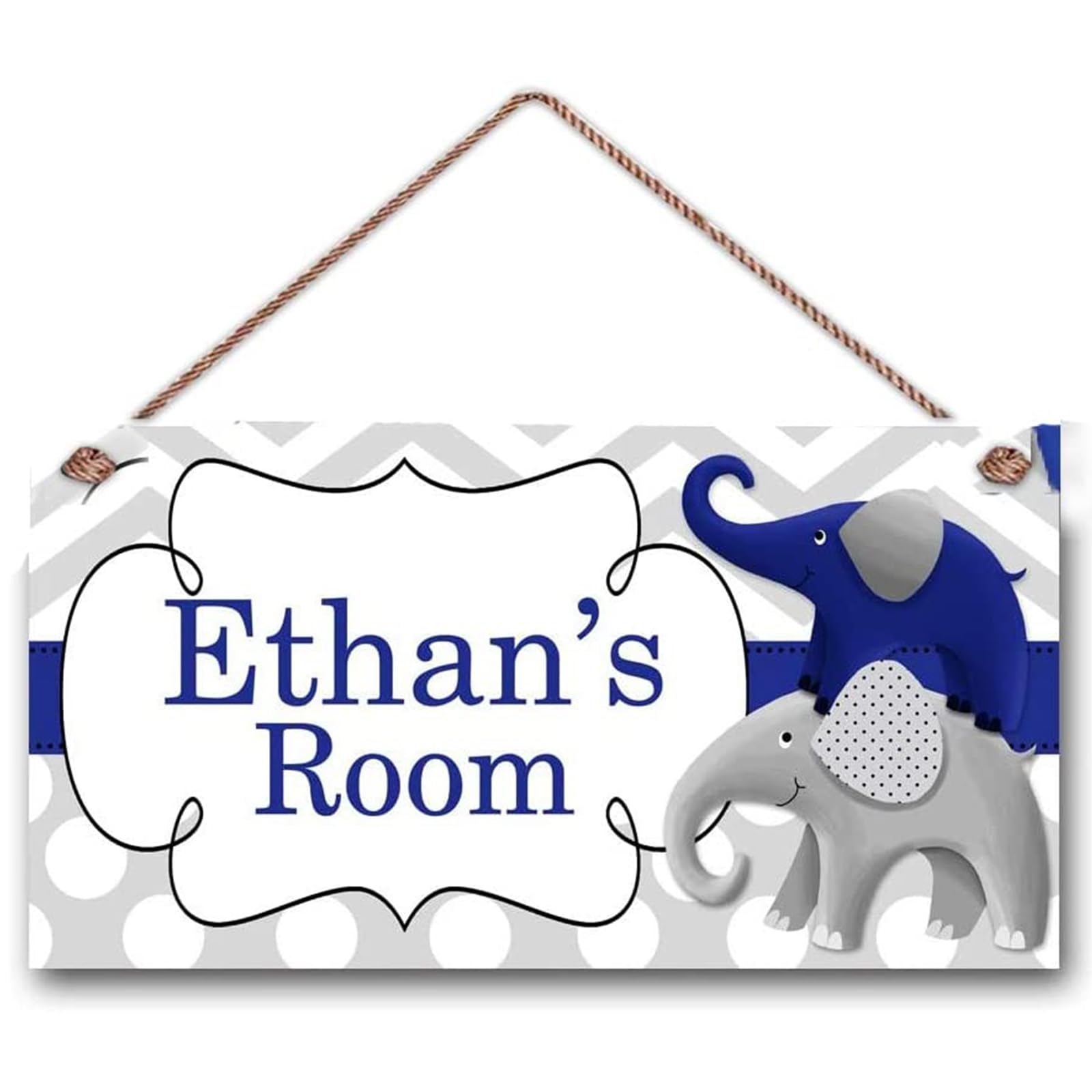 Amazon.com : Personalized Signs Cute Elephant Sign Funny Cartoon Sign ...