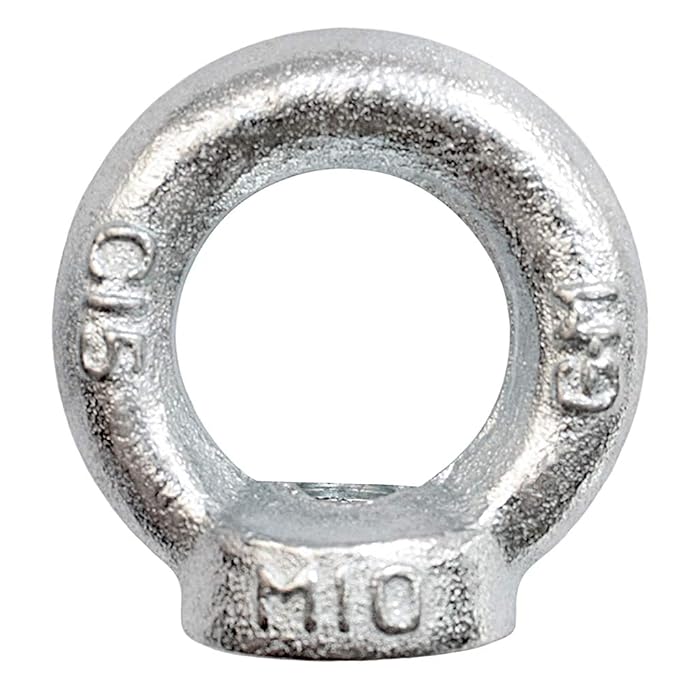 Buy KeyMet GmbH 2 Ring Nuts Eye Nuts M10 Eye Nut Transport Eyelet Crane ...