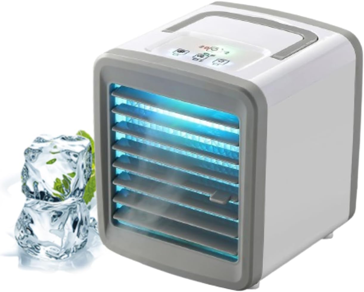 Amazon.com: Desktop Air Cooler and Portable Fan, 2-Speed Evaporative ...