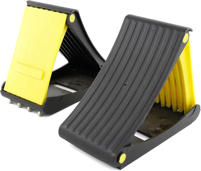 Leisurewize - Pack of 2 Heavy Duty Foldable Wheel Chocks | 4 Metal ...