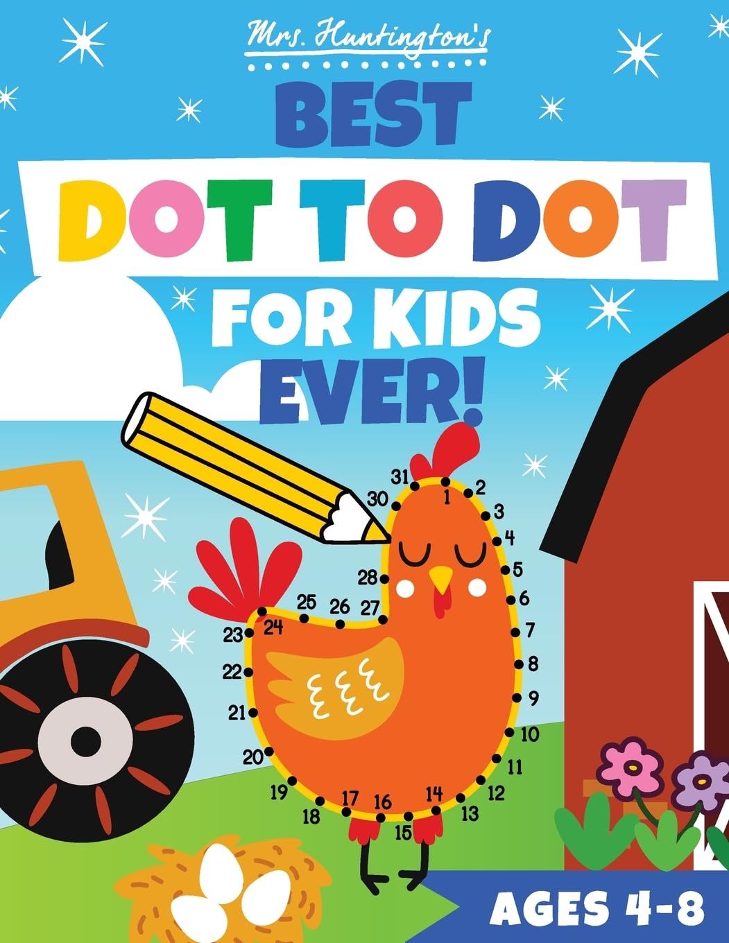 Dot to Dot For Kids Ages 4-8: Best Connect the Dots Number Puzzle Book ...