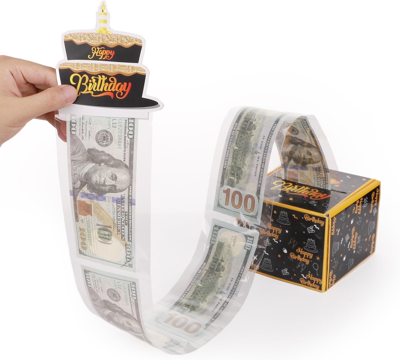 Amazon.com: Happy Birthday Money Pull Box, Creative Surprise DIY Cash ...