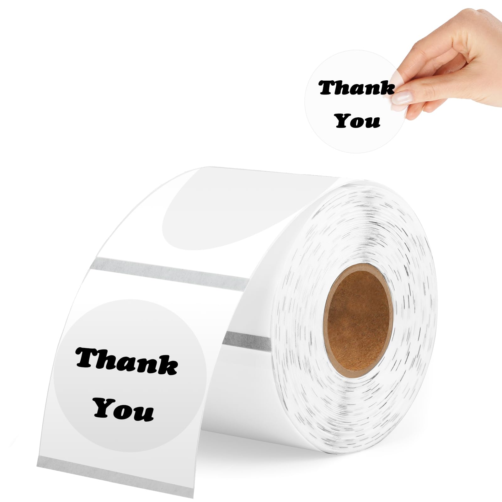 Amazon.com : 500 Pcs 1'' x 1'' Transparent Circle Thermal Sticker ...