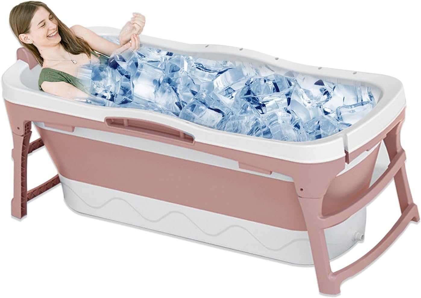Weiei 56'in Large Portable Bathtub for Adults Collapsible Soaking Tub ...