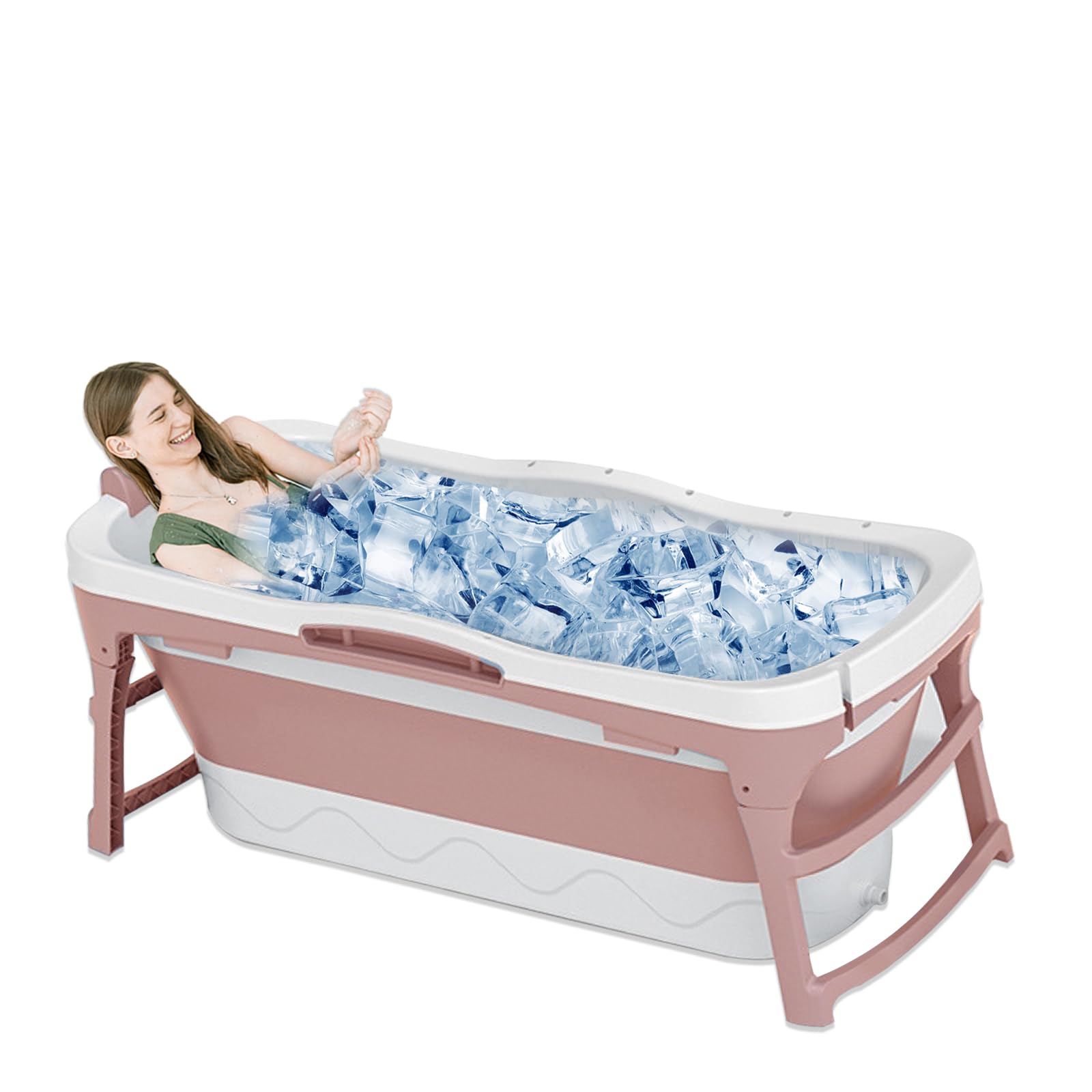 Weiei 56'in Large Portable Bathtub for Adults Collapsible Soaking Tub ...