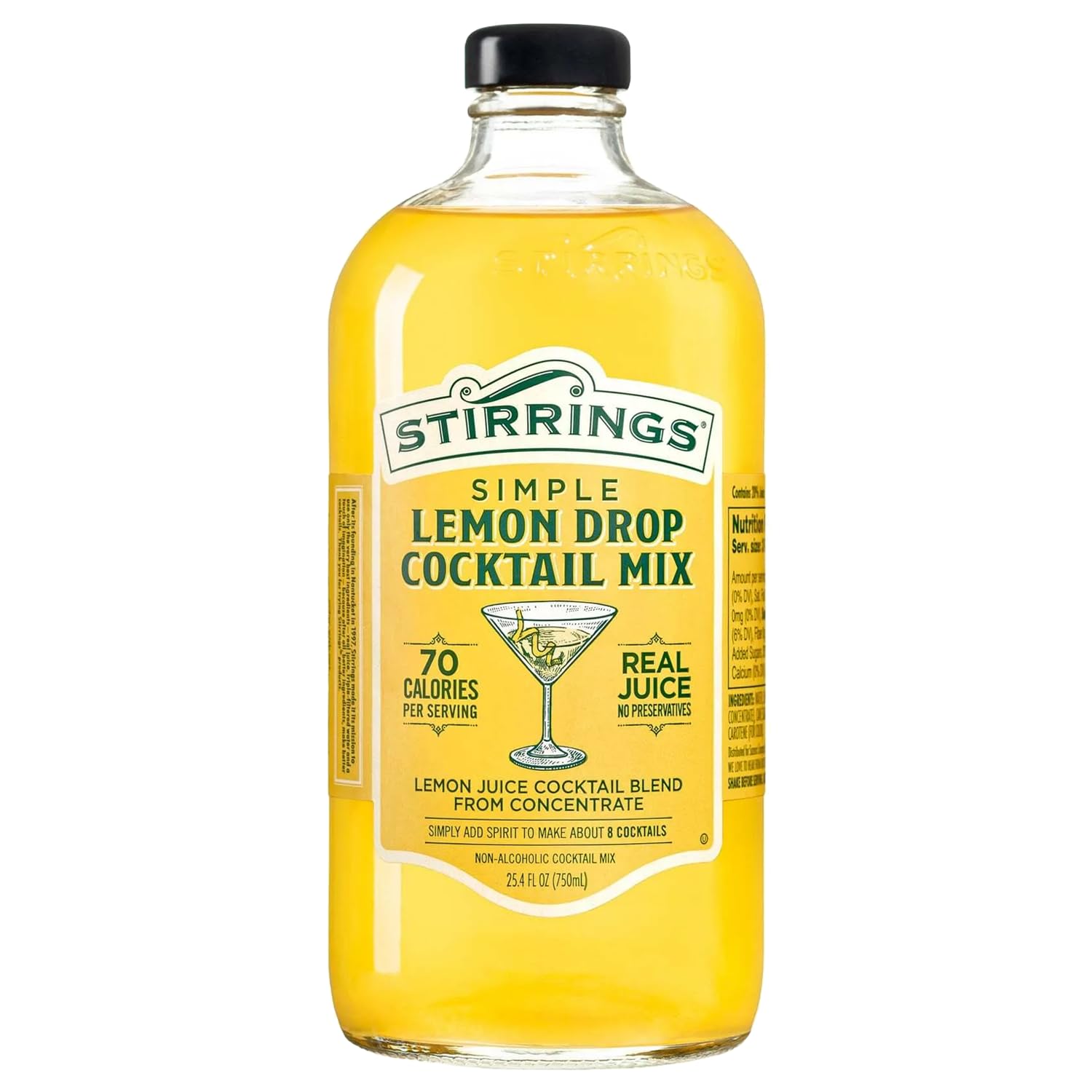 Amazon.com : Stirrings Pack Lemon Drop Cocktail Mix 750ml Bottle - Real ...