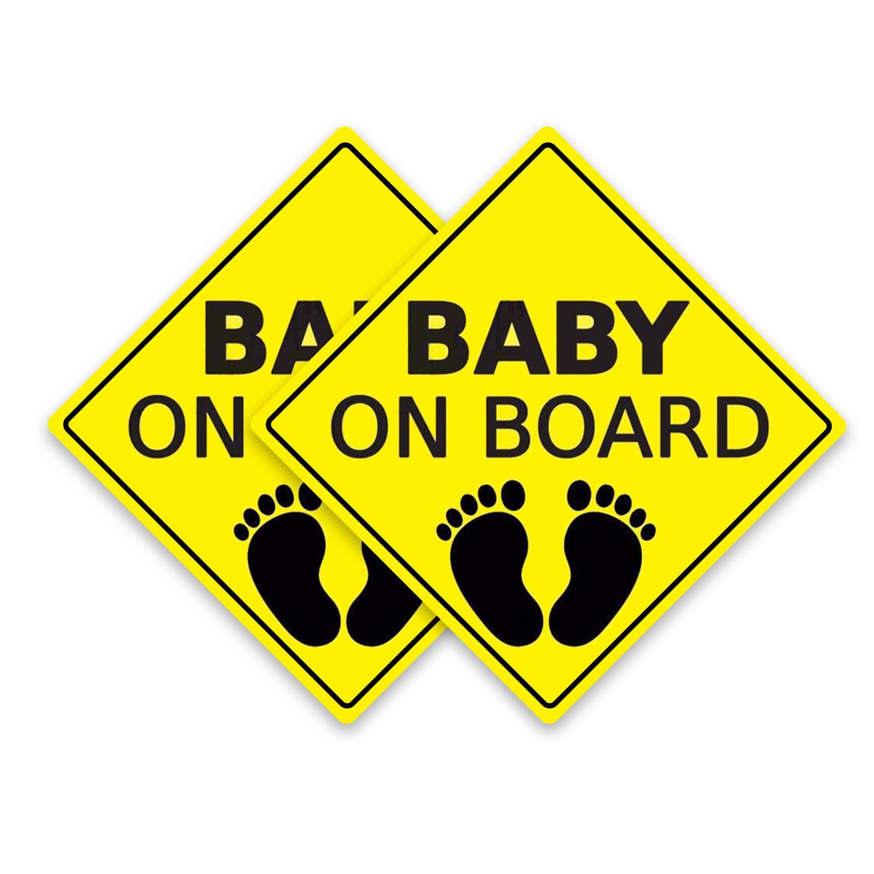 Amazon.com: deemars 2 Pcs Reflective Baby in Car Sign for Car ...