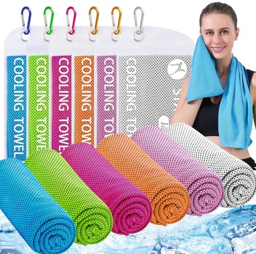 Amazon.com: 4 Packs Cooling Towels, 40" x 12" Microfiber Cooling Towels ...