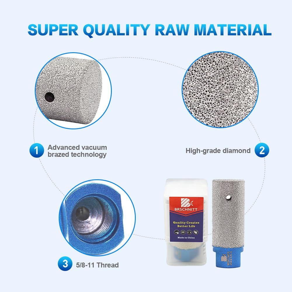 Snapklik.com : Diamond Finger Milling Bits - BRSCHNITT 2pcs 1 3/16" Dry ...