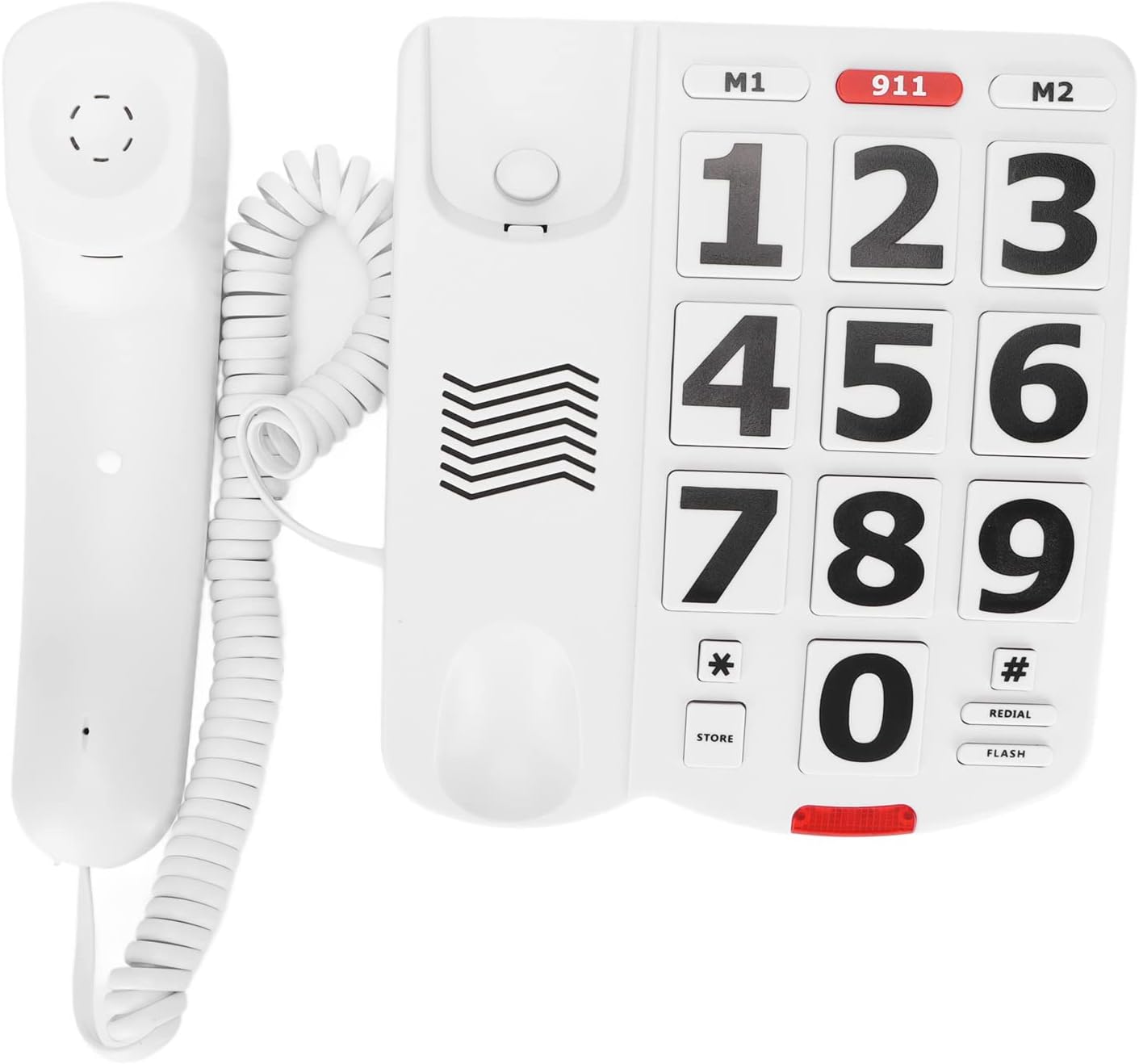 Teléfono de Botón Grande, Teléfono Fijo con Cable para Personas Mayores ...