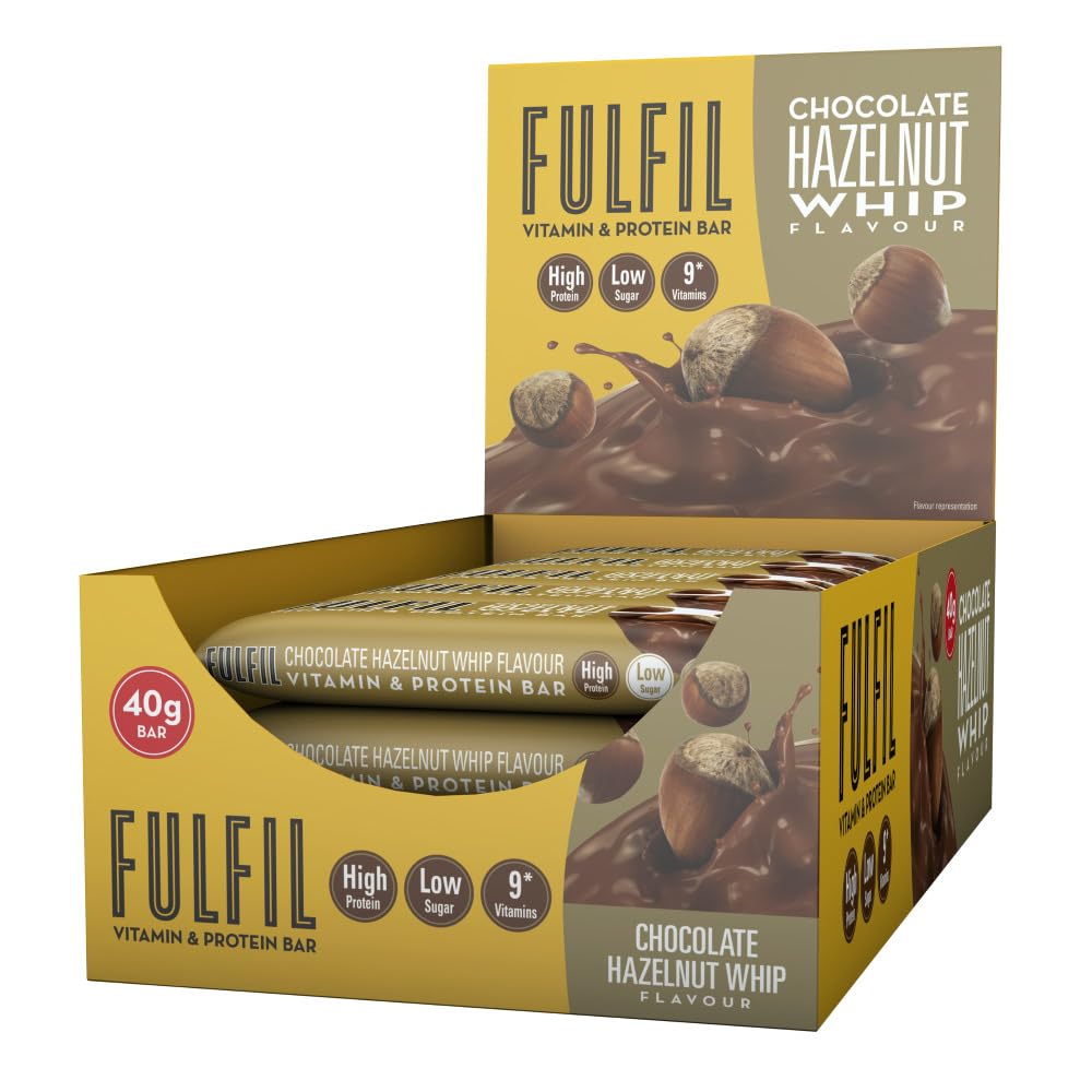 Fulfil Vitamin and Protein Bars (15 x 40g Bars) — Chocolate Hazelnut ...