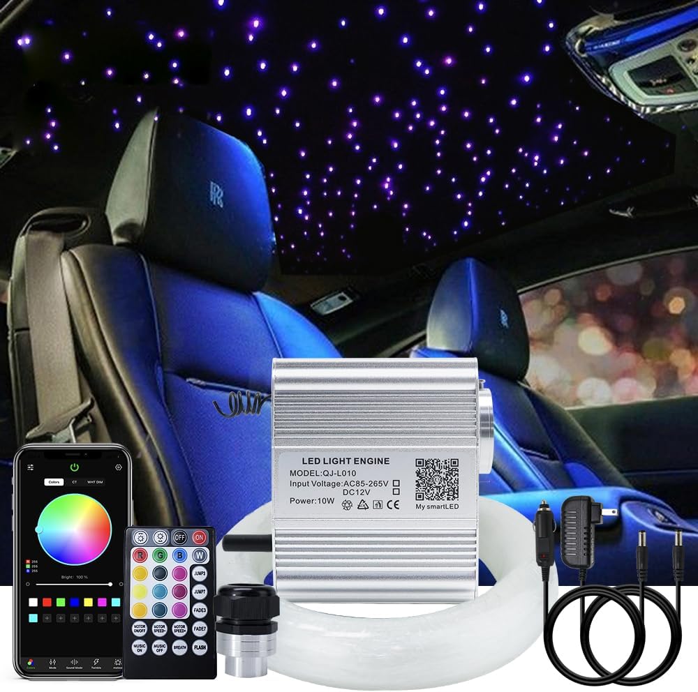 Twinkle & Meteor Starlight Headliner Kit for Car 0.03in x 9.8ft 750 ...