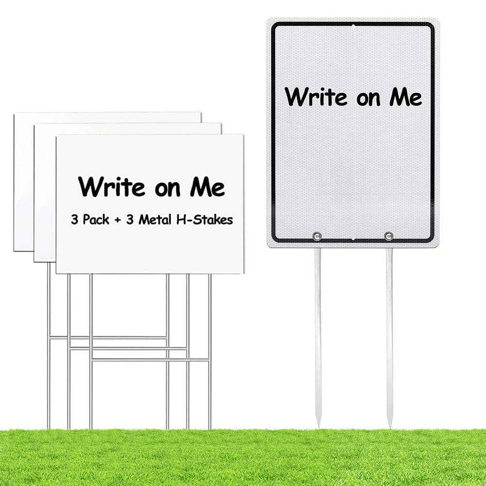 Amazon.com: Blank Yard Sign with Metal Stakes : Patio, Lawn & Garden